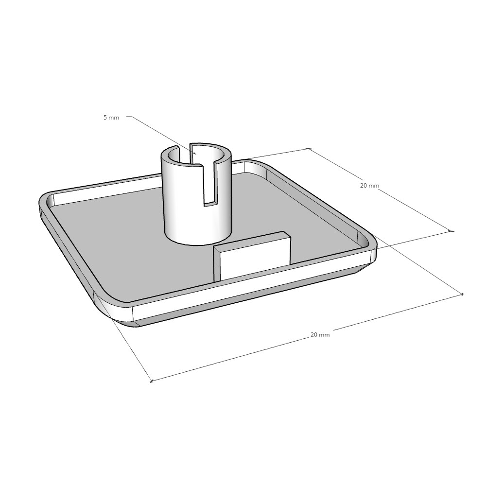 Set of 4 PVC End Caps (for 2020 Aluminium T-Slot Profiles)