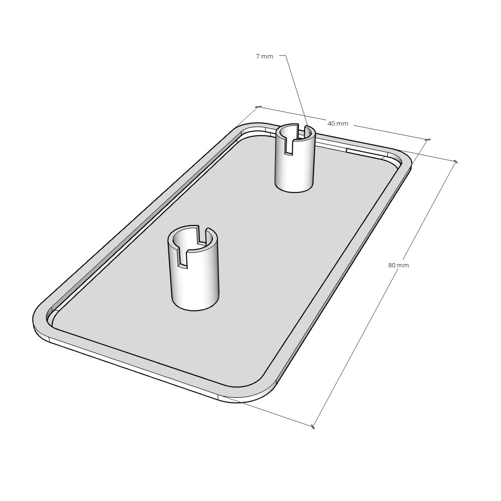 Set of 4 PVC End Caps (for 4080 Aluminium T-Slot Profiles)
