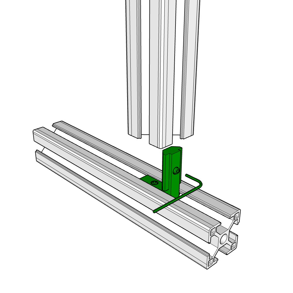 L-Shaped INTERNAL Thread Interior Corner Joint Bracket with M6 Scre...